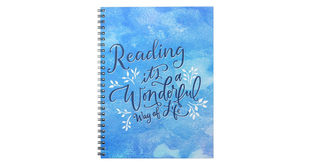 Reading Journal Inspirational Words Book Lover | Zazzle