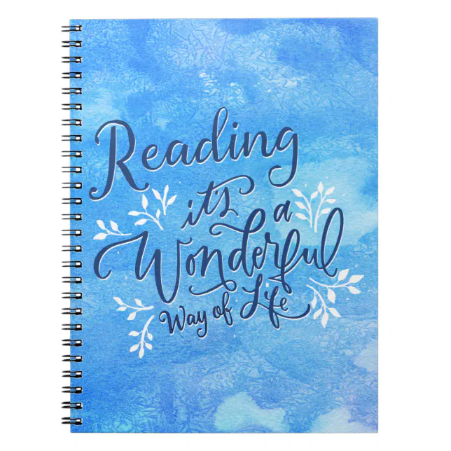 Reading Journal Inspirational Words Book Lover | Zazzle