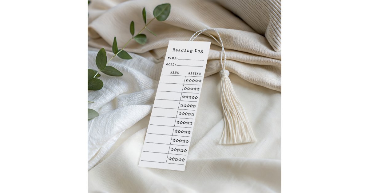Reading Log Library Card Bookmarks | Zazzle