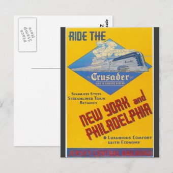 Reading Railroad Crusader Train 1937 Postcard | Zazzle
