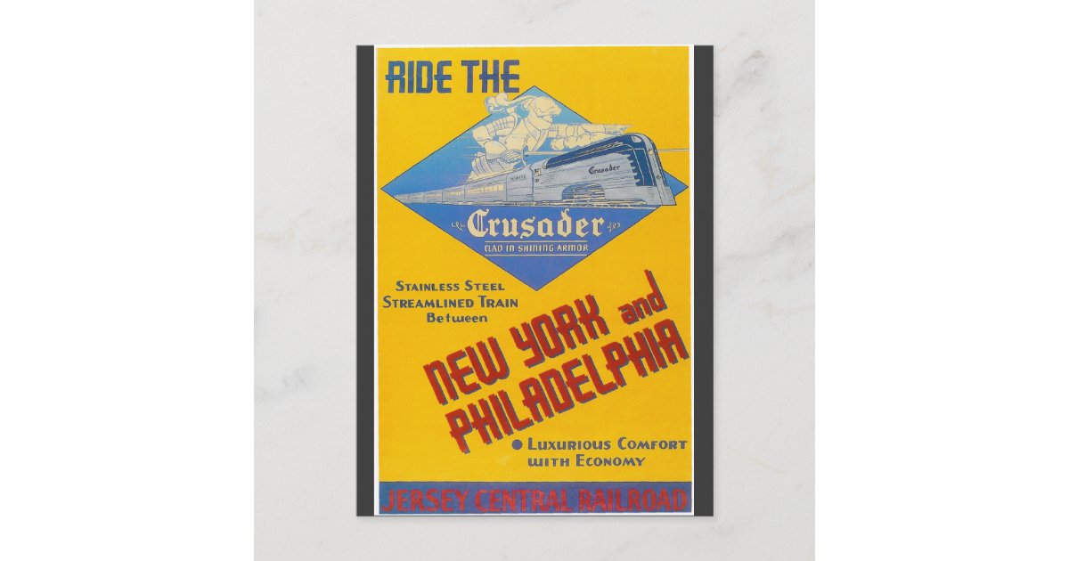 Reading Railroad Crusader Train 1937 Postcard | Zazzle
