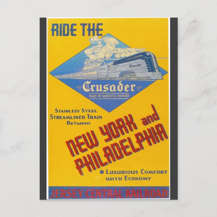 Reading Railroad Crusader Train 1937 Postcard | Zazzle