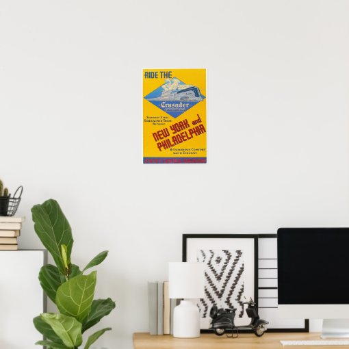 Reading Railroad Crusader Train 1937 Poster | Zazzle