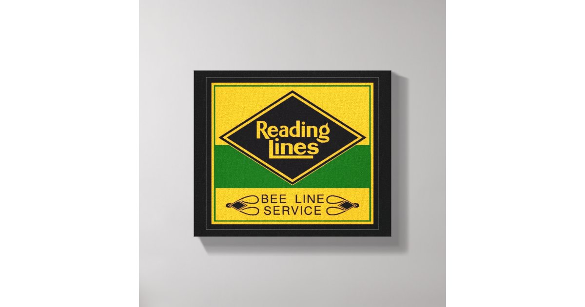 Reading Railroad Lines, Bee Line Service Canvas Print | Zazzle