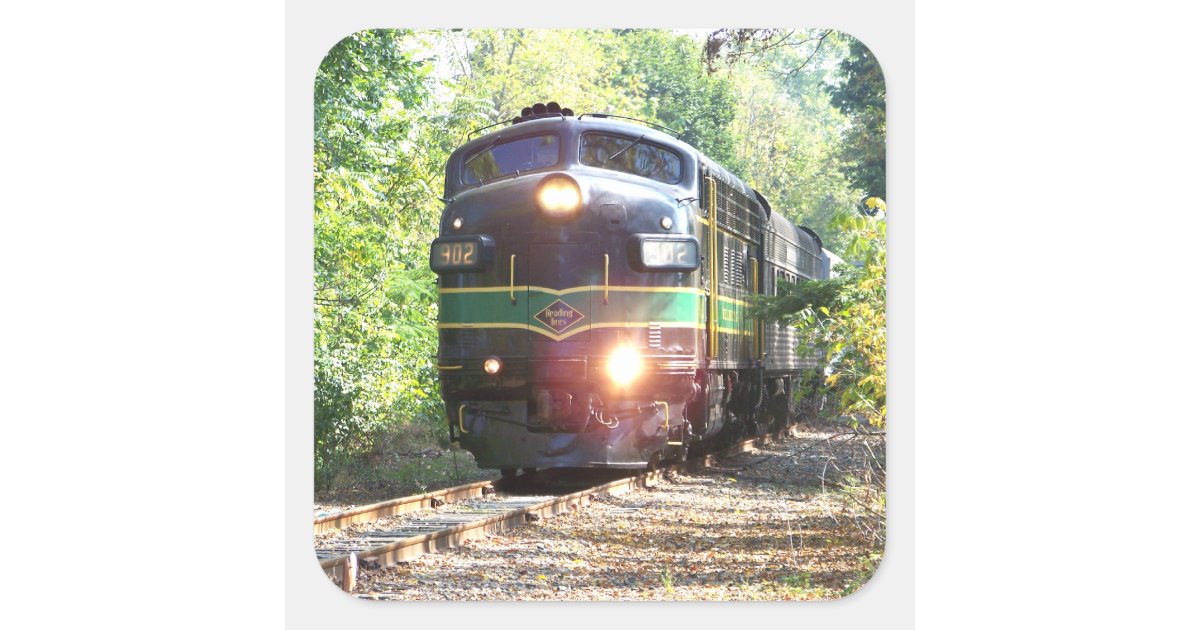 Reading Railroad Locomotive 903 Square Sticker | Zazzle