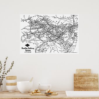 Reading Railway System Map Poster | Zazzle