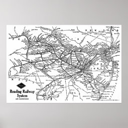 Reading Railway System Map Poster | Zazzle
