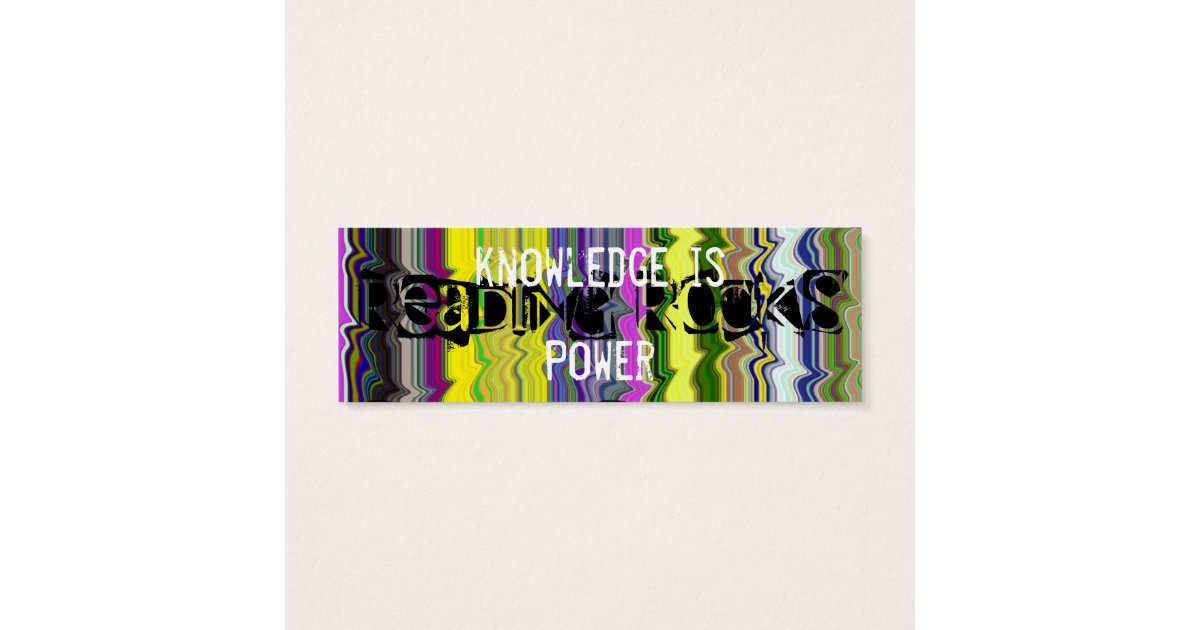Reading Rocks Bookmark Business Card | Zazzle