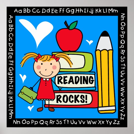 Reading Rocks Classroom Poster | Zazzle.com