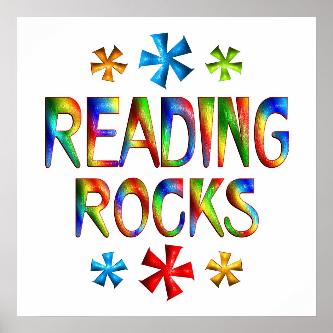 READING ROCKS POSTER | Zazzle