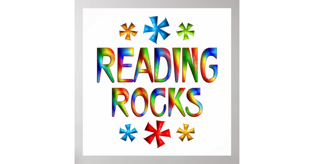 READING ROCKS POSTER | Zazzle