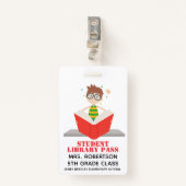 Reading School Library Hall Pass Badge | Zazzle