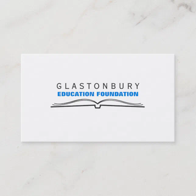 Reading Teacher Book Logo Educational Business Card | Zazzle