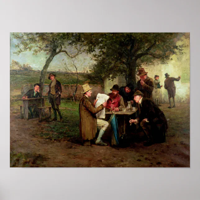 Reading the News Poster | Zazzle