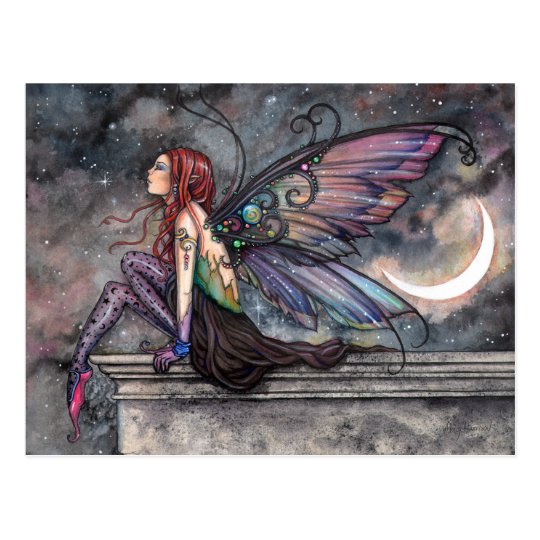 Ready for Flight Mystical Celestial Fairy Art Postcard | Zazzle.com