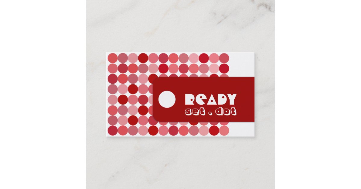 Ready. Set. Dot. Business Cards | Zazzle