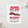 Ready Set Go! Cars Birthday Party Invitation | Zazzle