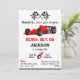 Ready set go red racing car modern 6th birthday invitation | Zazzle