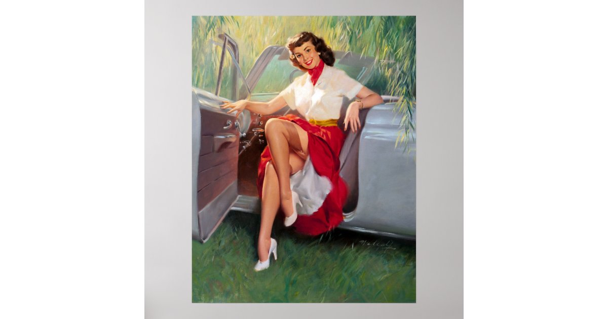 Ready to Drive Pin Up Poster | Zazzle