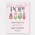 Ready To Pop Popsicle Baby Shower Welcome Sign | Zazzle
