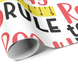 Ready To Rule With Ruler And Apple Wrapping Paper | Zazzle
