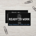 READY TO WORK.Job Search.Earn Money template Business Card | Zazzle