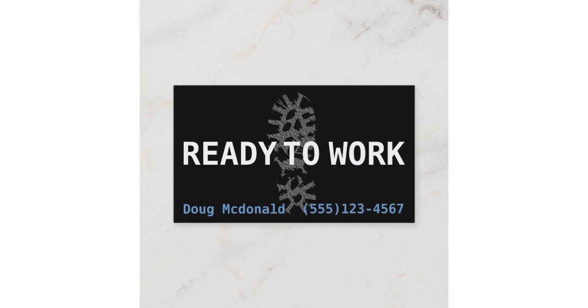 READY TO WORK.Job Search.Earn Money template Business Card | Zazzle