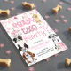 Ready Two Pawty Cute Dog Girls 2nd Birthday Party Invitation | Zazzle