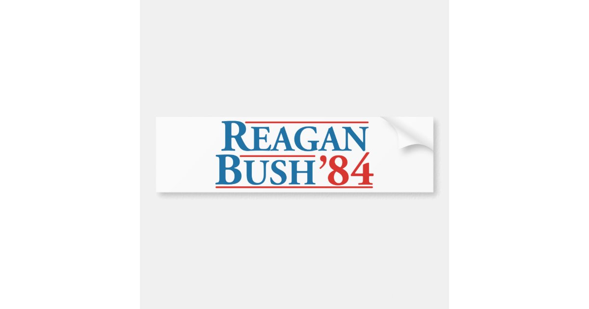Reagan Bush '84 Bumper Sticker | Zazzle