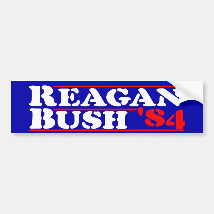 Reagan Bush '84 Stencil Bumper Sticker | Zazzle.com