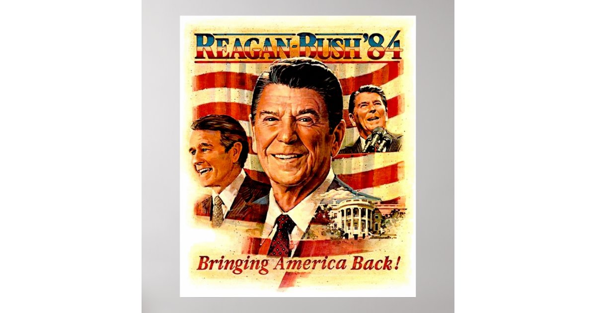 REAGAN FOR PRESIDENT Vintage Campaign Advertising Poster | Zazzle