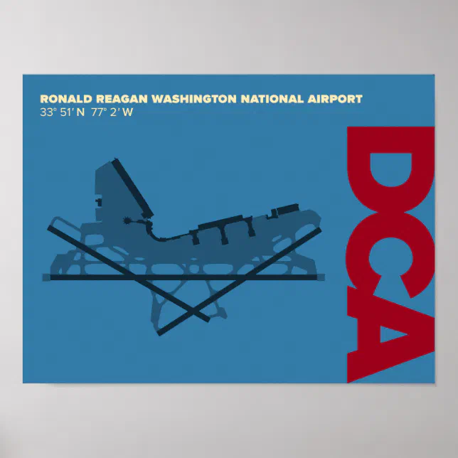 Reagan National Airport (DCA) Diagram Poster | Zazzle