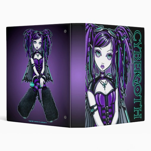 "Reagan" Purple Cybergoth Fairy Binder | Zazzle
