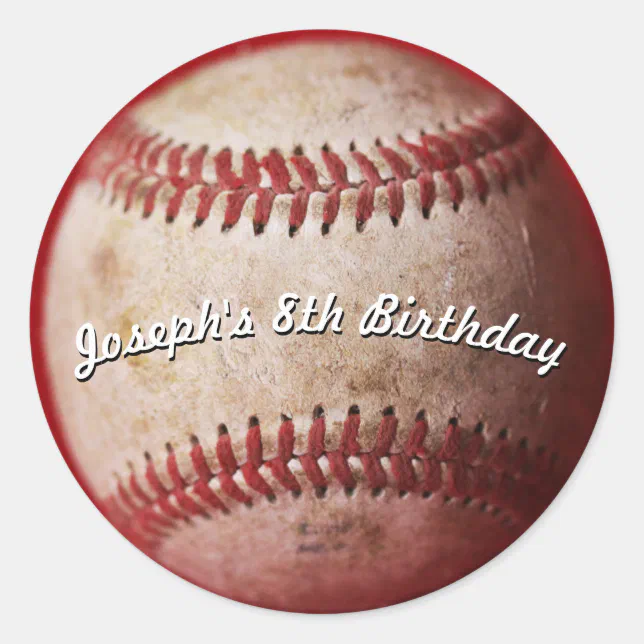 Real Baseball Stickers with Custom Words | Zazzle