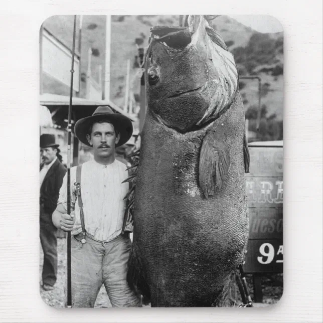Real Big Fish, early 1900s Mouse Pad | Zazzle