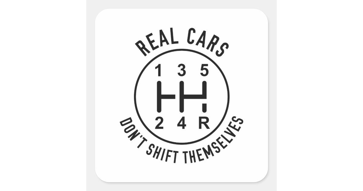 Real Cars Square Sticker | Zazzle