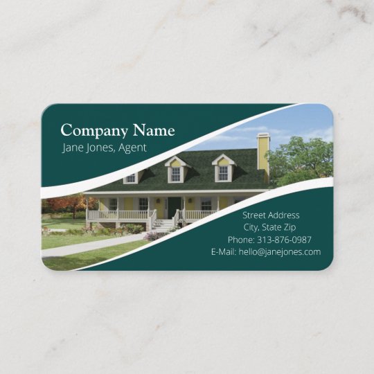 Real Estate Agent Business Card | Zazzle.com