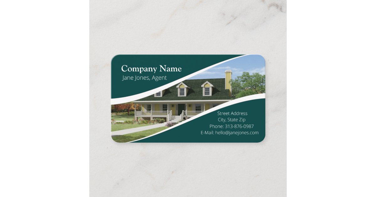 Real Estate Agent Business Card | Zazzle