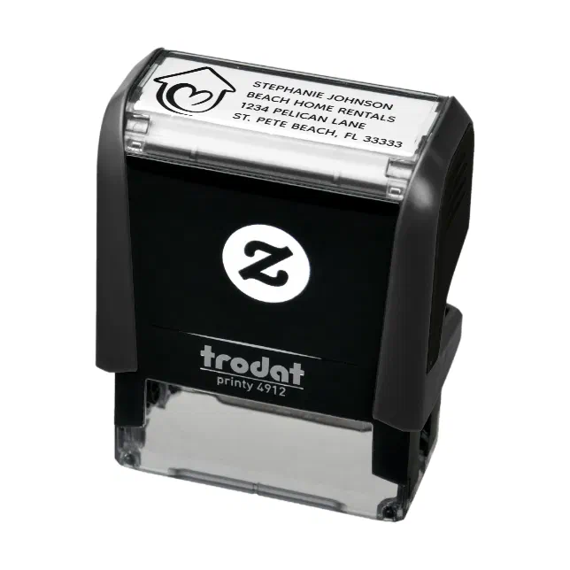 Real Estate Agent Business Logo Return Address Self-inking Stamp | Zazzle