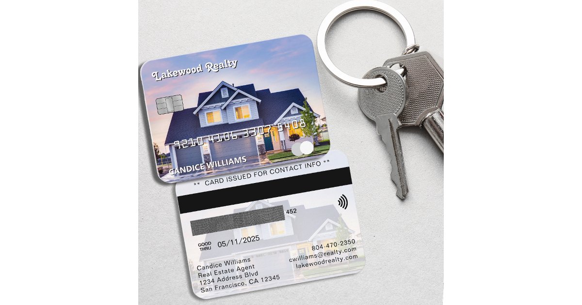Real Estate Agent Credit Debit Business Card | Zazzle