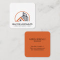 Real Estate Agent | Home and Buildings Square Business Card | Zazzle
