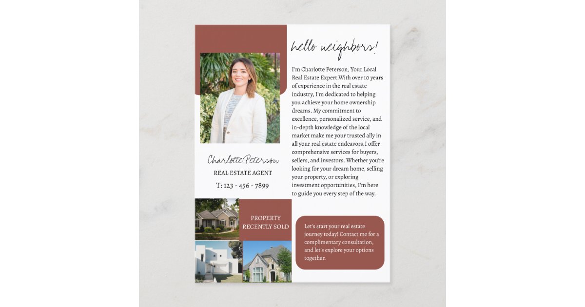Real Estate Agent Introduction Postcard | Zazzle