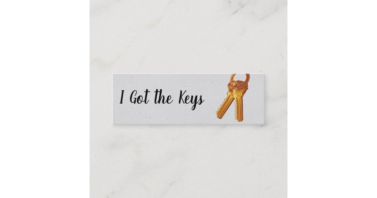 Real Estate Agent / Keys Mini Business Card | Zazzle