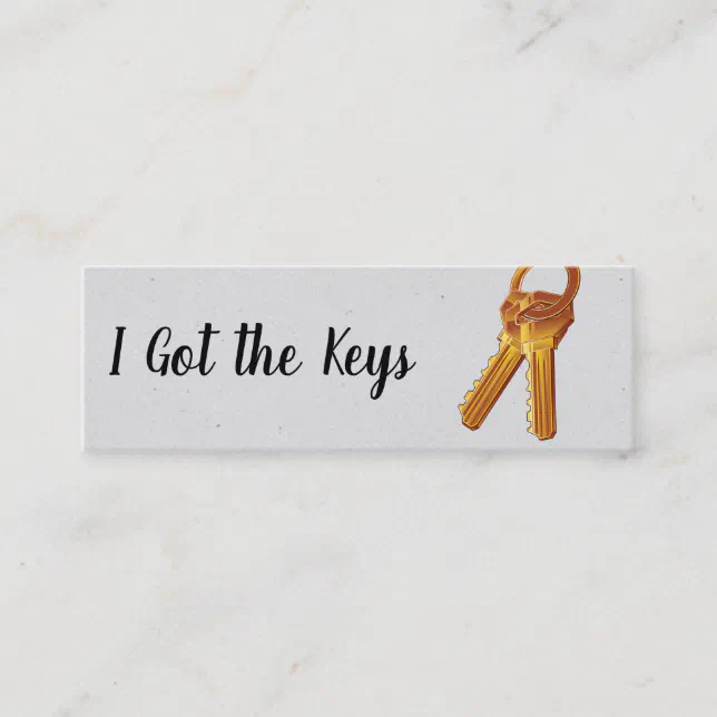 Real Estate Agent / Keys Mini Business Card | Zazzle