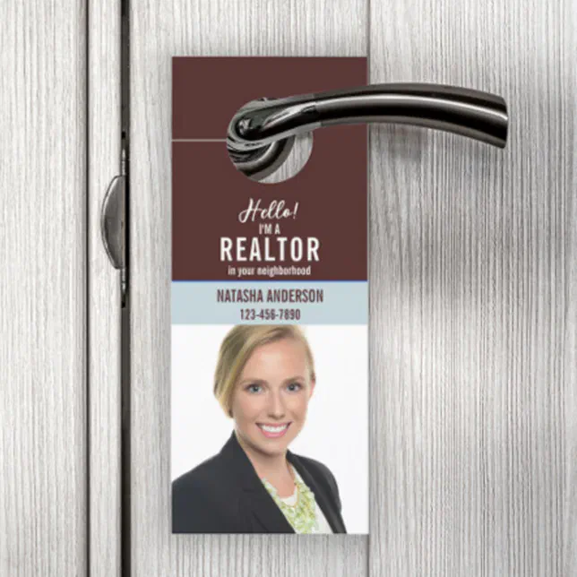 Real Estate Agent Marketing Just Sold Homes Door Hanger | Zazzle