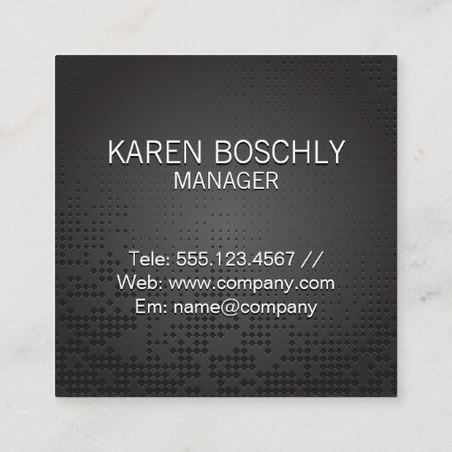 Real Estate Agent | Metallic Background Square Business Card | Zazzle