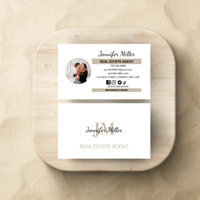 Real Estate Agent Minimalist Business Card | Zazzle