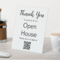 Real Estate Agent Open House QR code Sign-In Pedestal Sign | Zazzle