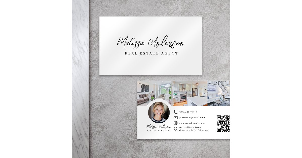 Real Estate Agent Photo Collage Business Card | Zazzle