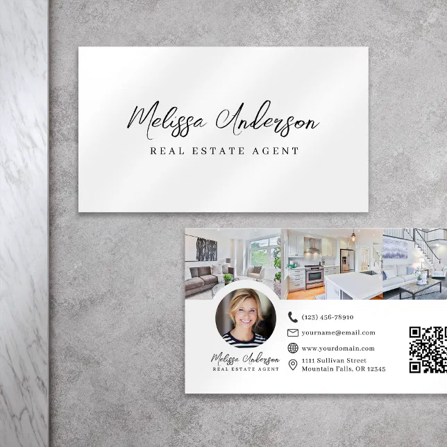 Real Estate Agent Photo Collage Business Card | Zazzle